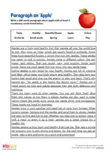 Paragraph on 'Apple' - Kidpid