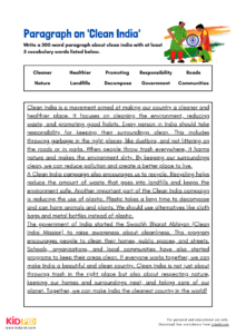Paragraph on 'Clean India' - Kidpid