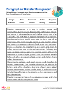Paragraph on 'Disaster Management' - Kidpid