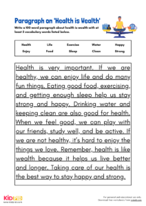 Paragraph on 'Health is Wealth' - Kidpid