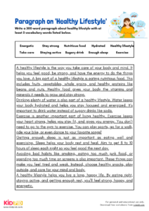 Paragraph on 'Healthy Lifestyle' - Kidpid