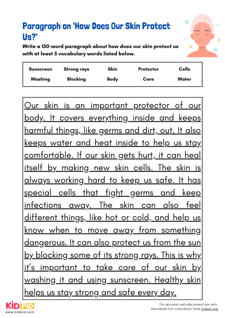 Paragraph on 'How Does Our Skin Protect Us?' - Kidpid