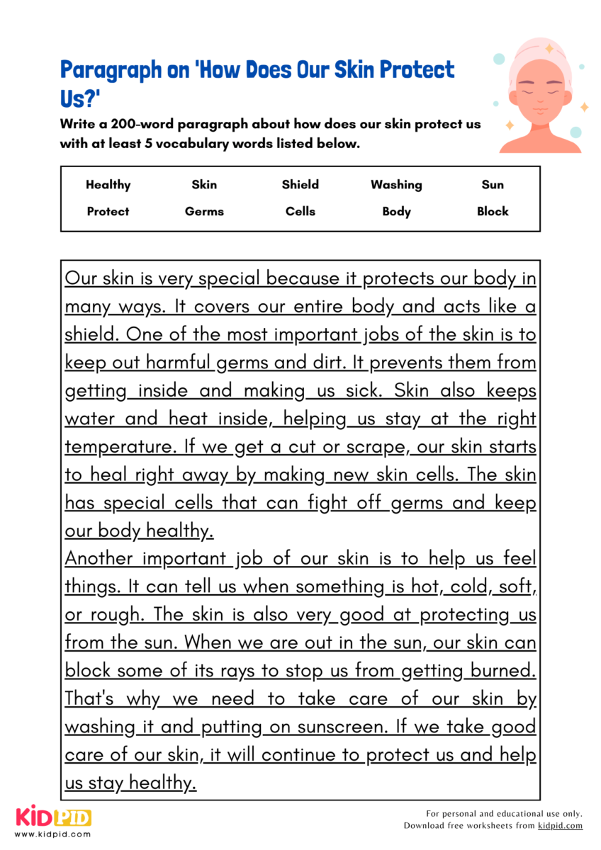 Paragraph on 'How Does Our Skin Protect Us?' - Kidpid