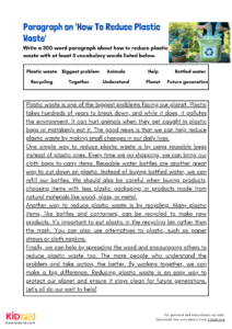 Paragraph on 'How To Reduce Plastic Waste' - Kidpid