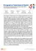 Paragraph on 'Importance of Sports' - Kidpid