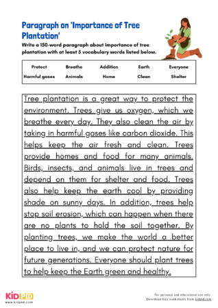 Paragraph on Tree Plantation and It's Importance - Kidpid