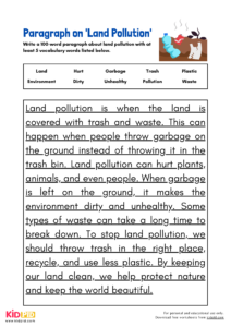 Paragraph on 'Land Pollution' - Kidpid