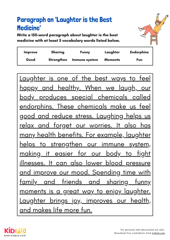 Paragraph on 'Laughter is the Best Medicine' - Kidpid