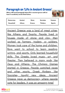 Paragraph on 'Life in Ancient Greece' - Kidpid