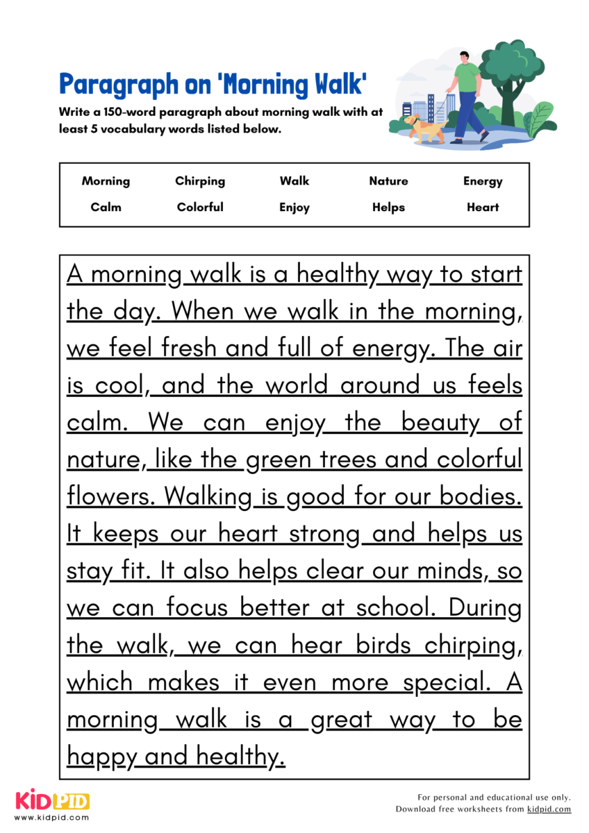 Paragraph on 'Morning Walk' - Kidpid