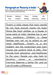 Paragraph on 'Poverty in India' - Kidpid