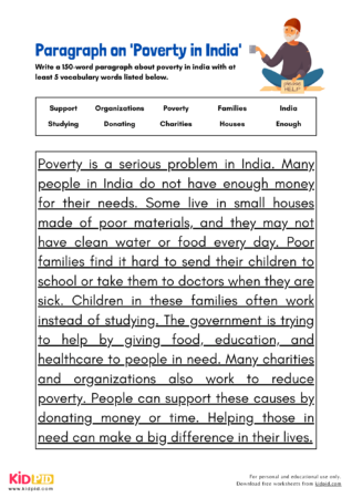 Paragraph on 'Poverty in India' - Kidpid
