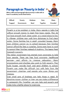 Paragraph on 'Poverty in India' - Kidpid
