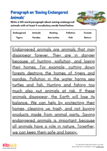 Paragraph on 'Saving Endangered Animals' - Kidpid