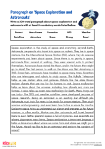 Paragraph on 'Space Exploration and Astronauts' - Kidpid