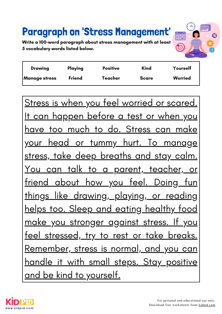 Paragraph on 'Stress Management' - Kidpid