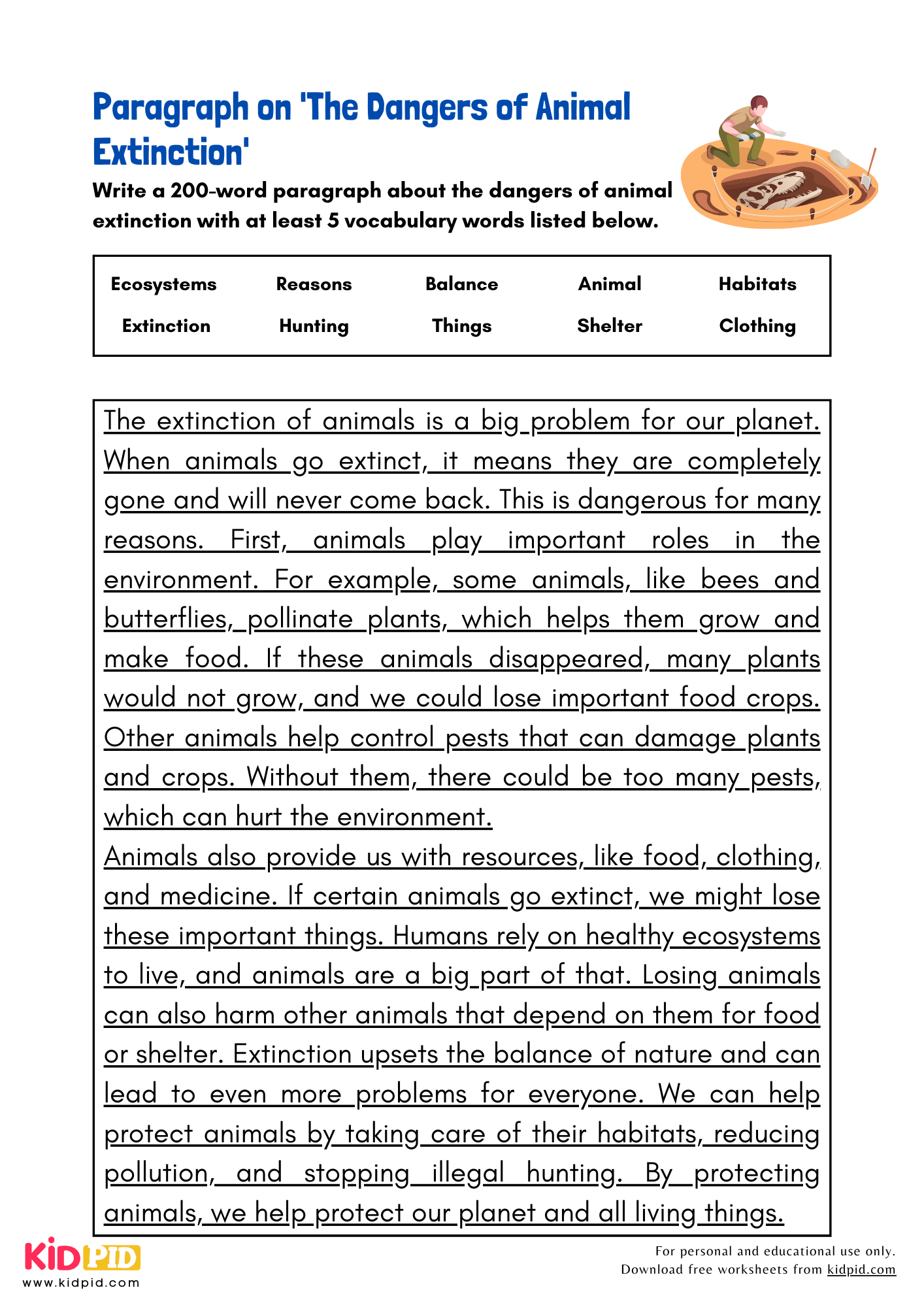 Paragraph on 'The Importance of Animal Habitats' - Kidpid