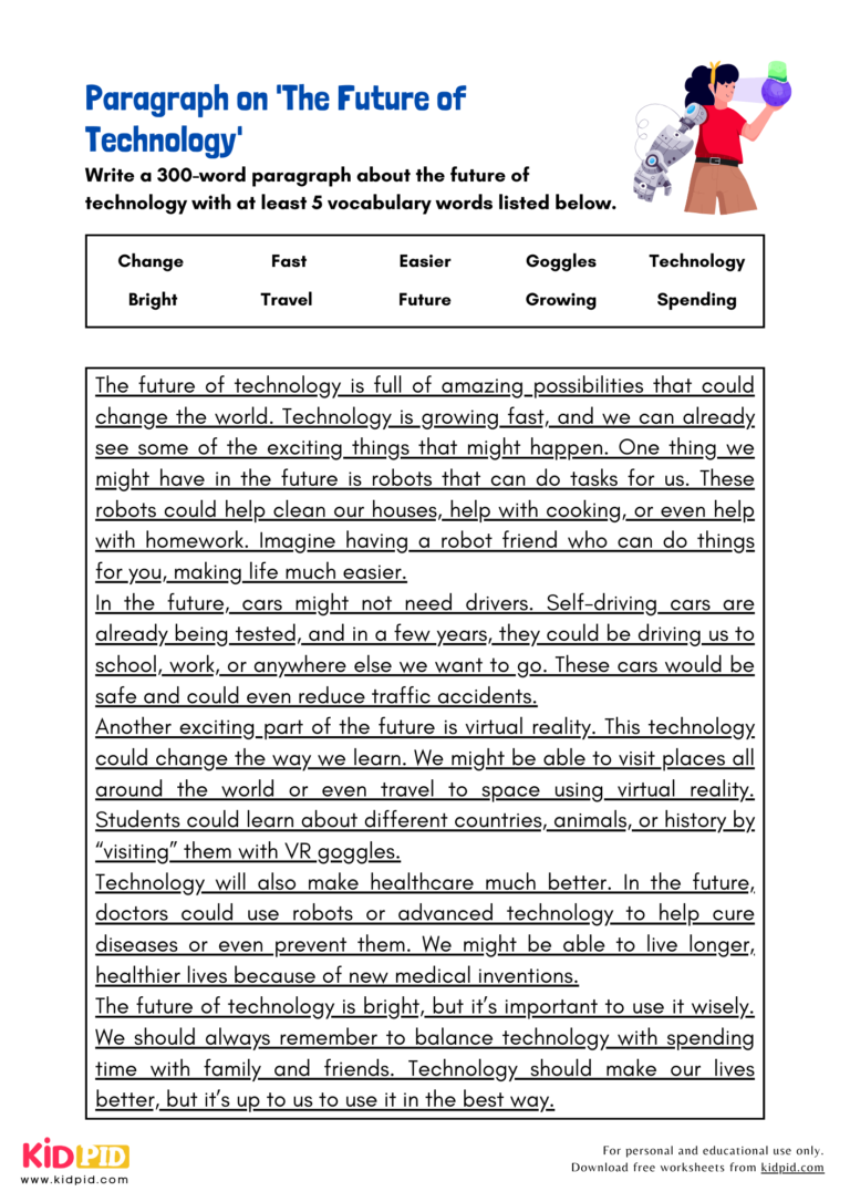 Paragraph on 'The Future of Technology' - Kidpid
