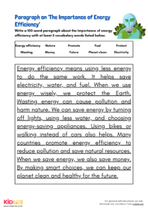 Paragraph on 'The Importance of Energy Efficiency' - Kidpid