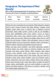 Paragraph on 'The Importance of Plant Diversity' - Kidpid