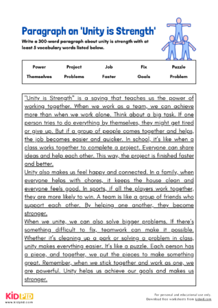Paragraph on 'Unity is Strength' - Kidpid