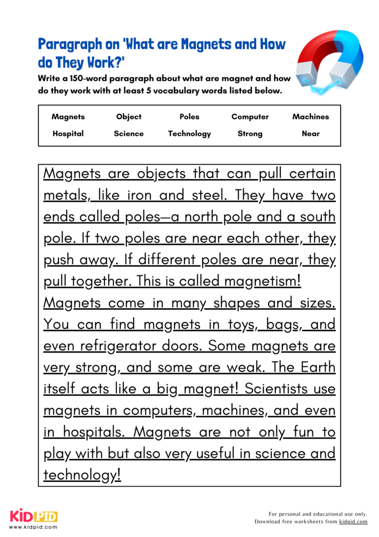 Paragraph on 'What are Magnets and How do They Work?' - Kidpid