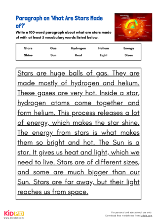 Paragraph on 'What Are Stars Made Of?' - Kidpid