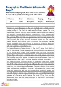 Paragraph on 'What Causes Volcanoes to Erupt?' - Kidpid