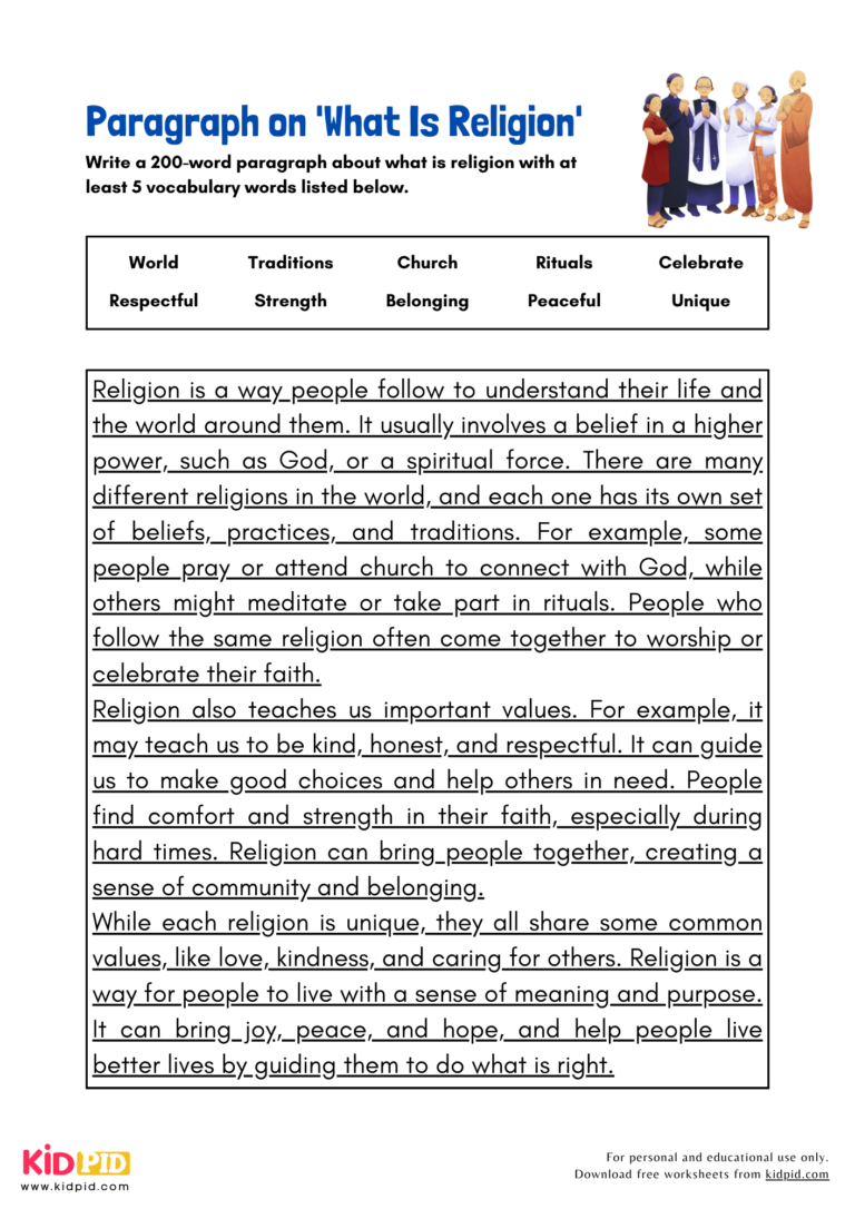 Paragraph on 'What Is Religion' - Kidpid