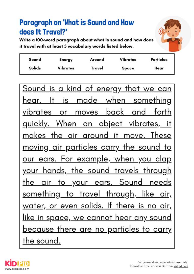 Paragraph on 'What is Sound and How does It Travel?' - Kidpid