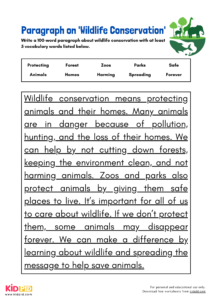 Paragraph on 'Wildlife Conservation' - Kidpid