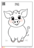 Farm Animal Coloring Page For Kids - Kidpid
