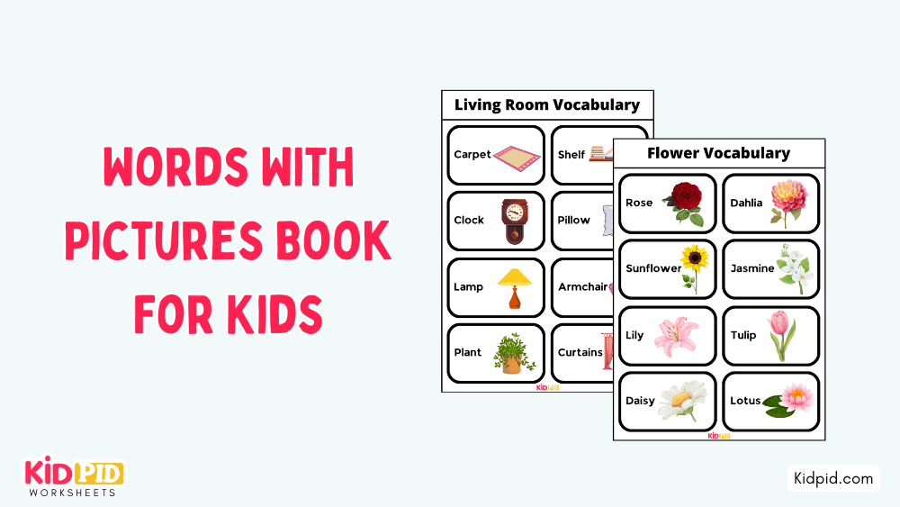 Words With Pictures WorkBook For Grade 1 to 5 - Kidpid