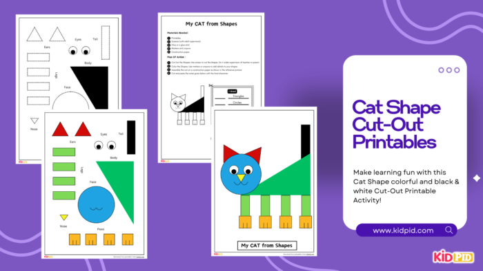 Animal Shape Cut Out Worksheets - Kidpid