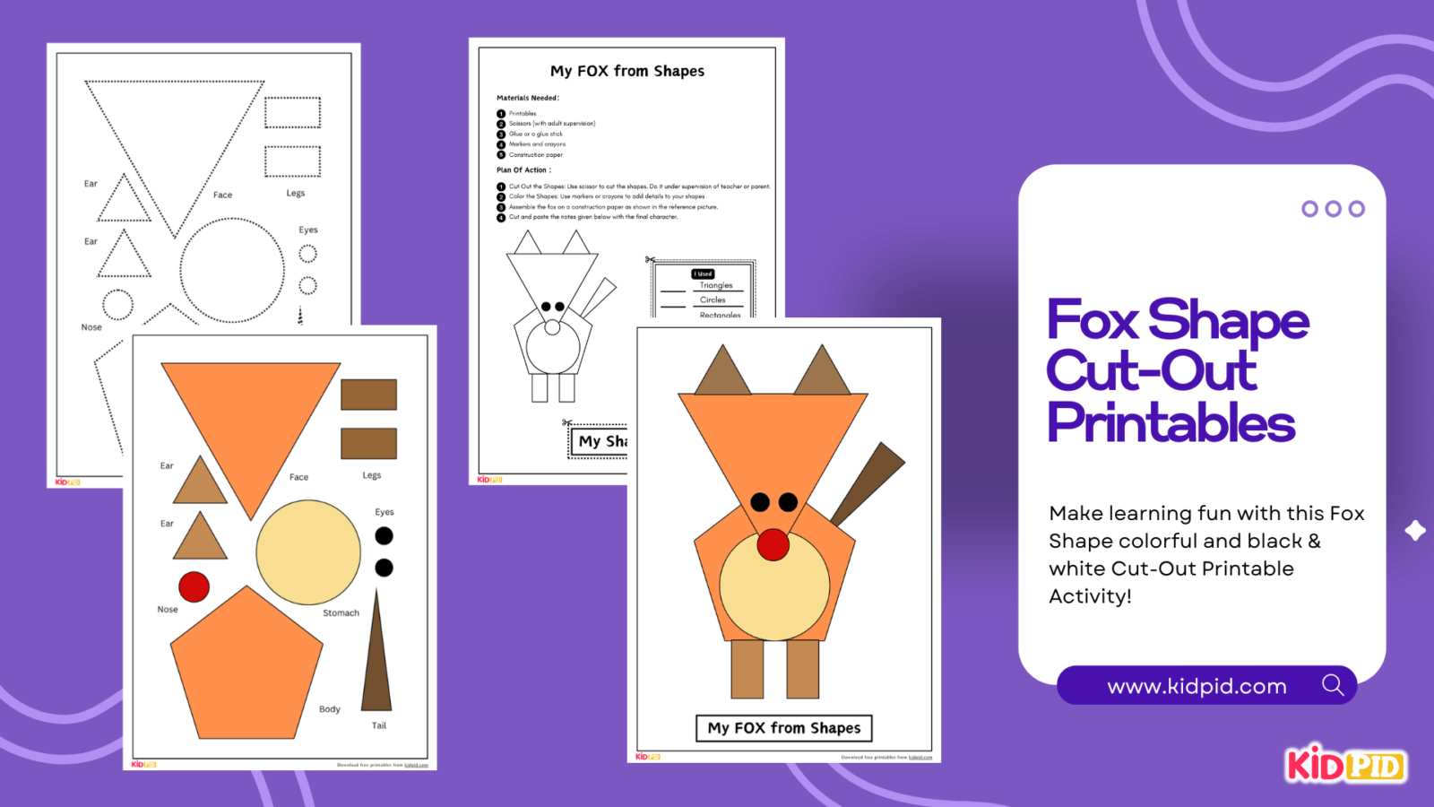 Animal Shape Cut Out Worksheets - Kidpid
