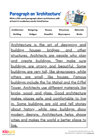 Paragraph on 'Architecture' - Kidpid