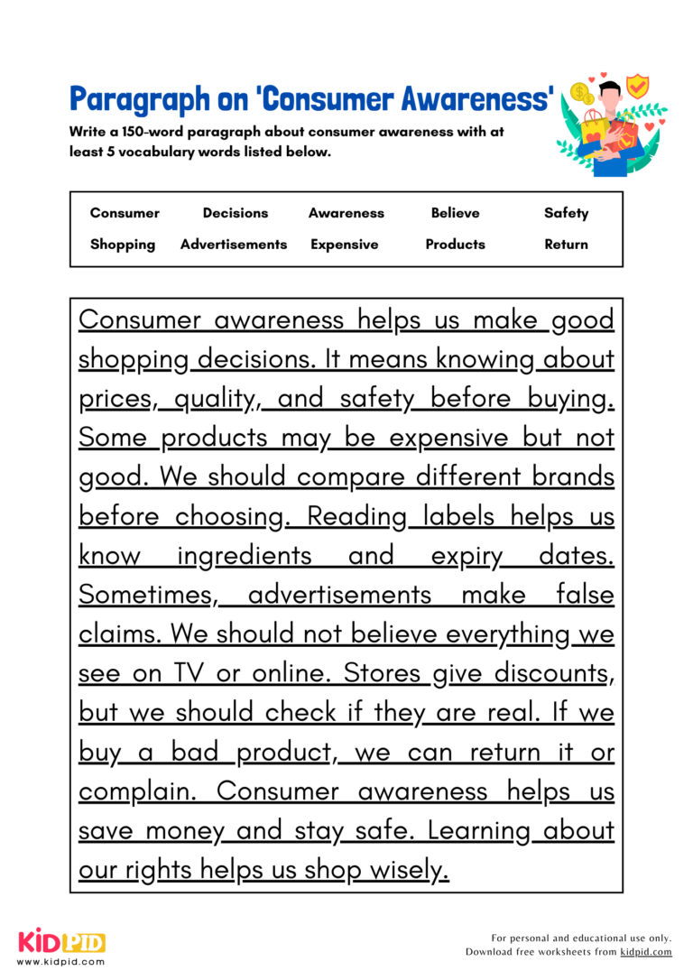 Paragraph on 'Consumer Awareness' - Kidpid