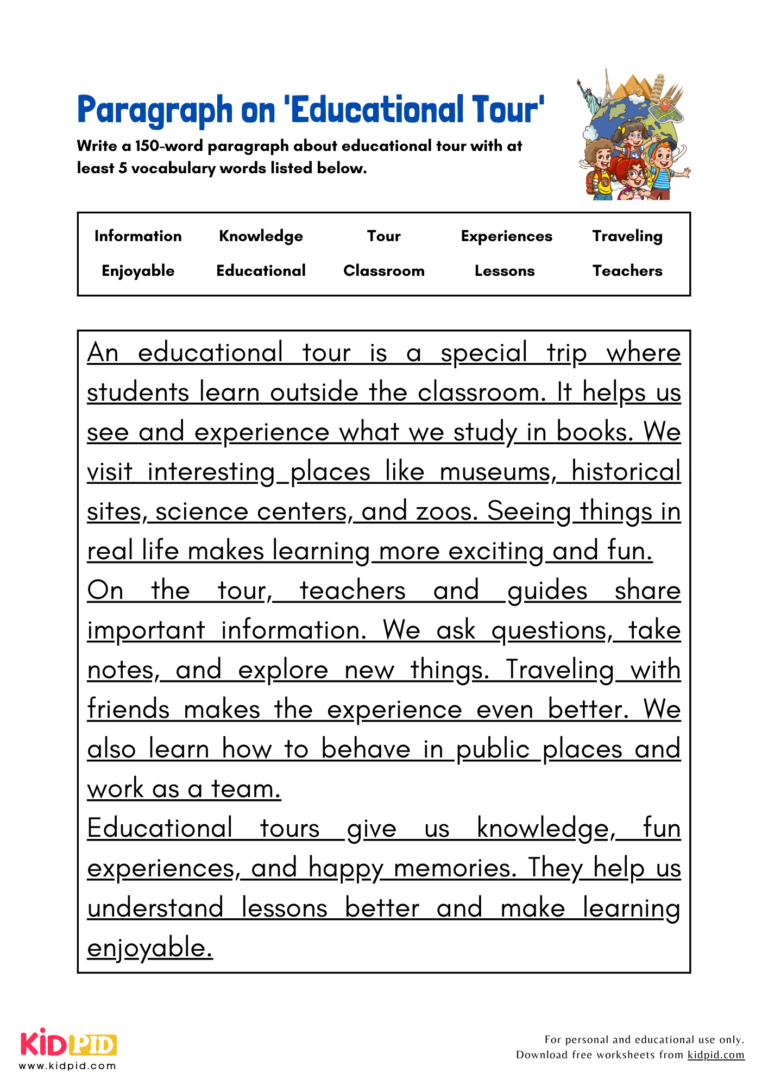 Paragraph on 'Educational Tour' - Kidpid