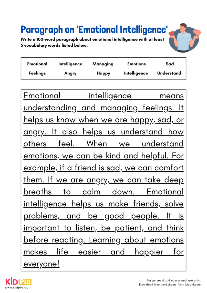Paragraph on 'Emotional Intelligence' - Kidpid