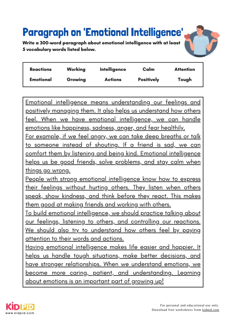 Paragraph on 'Emotional Intelligence' - Kidpid