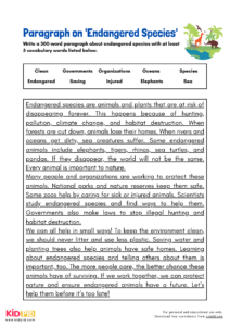 Paragraph on 'Endangered Species' - Kidpid