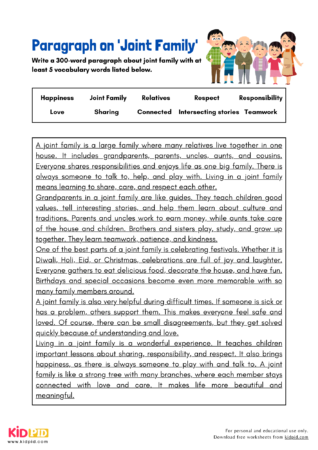 Paragraph on 'Joint Family' - Kidpid