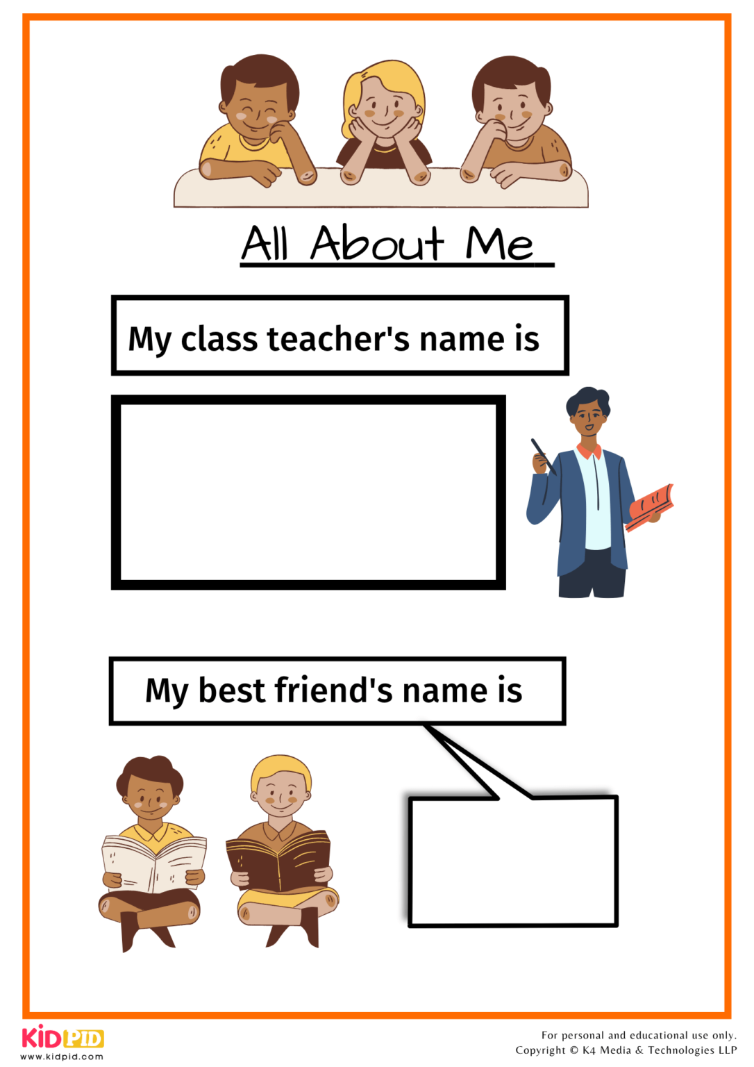 All About Me Workbook - Kidpid