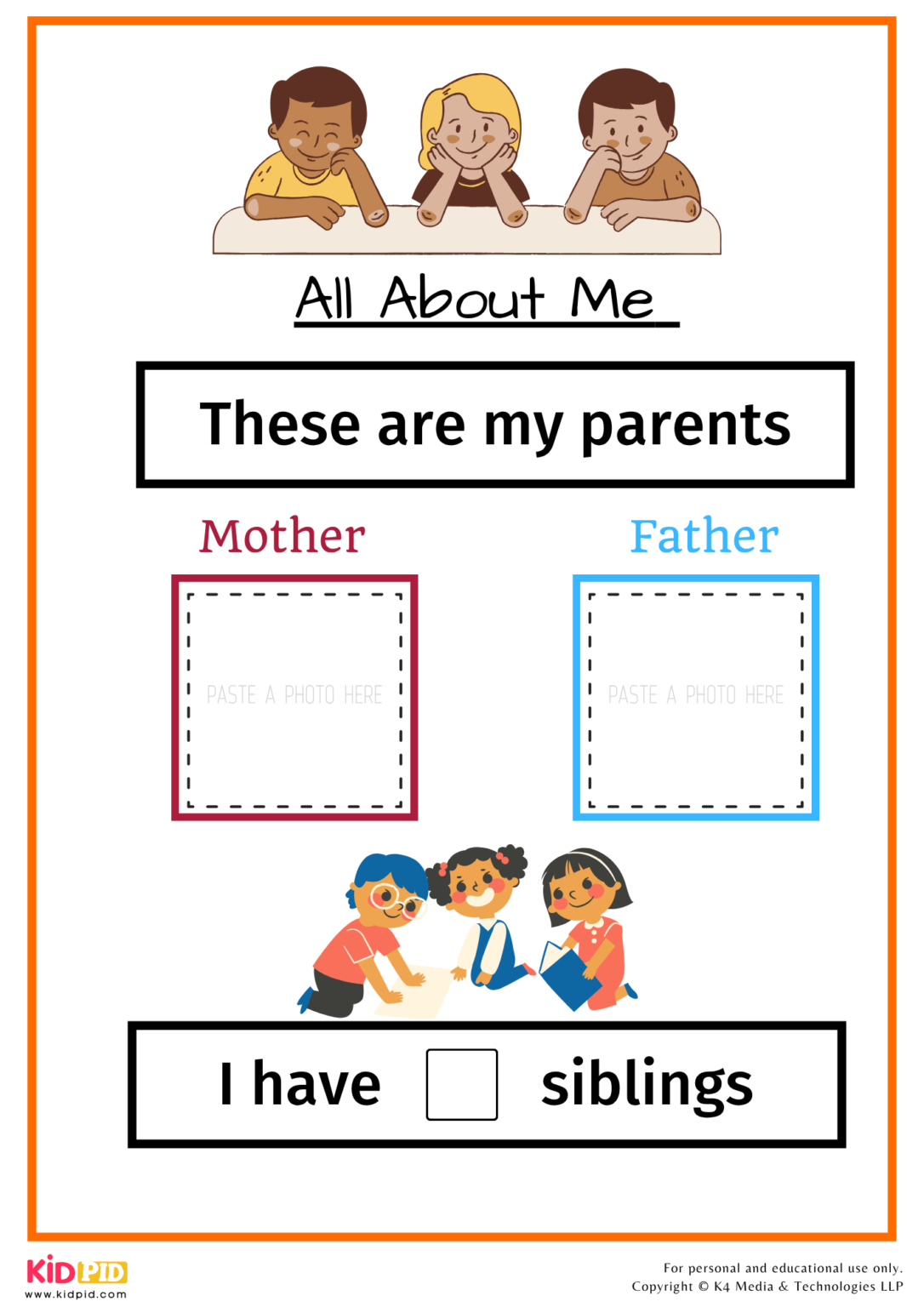 All About Me Workbook - Kidpid