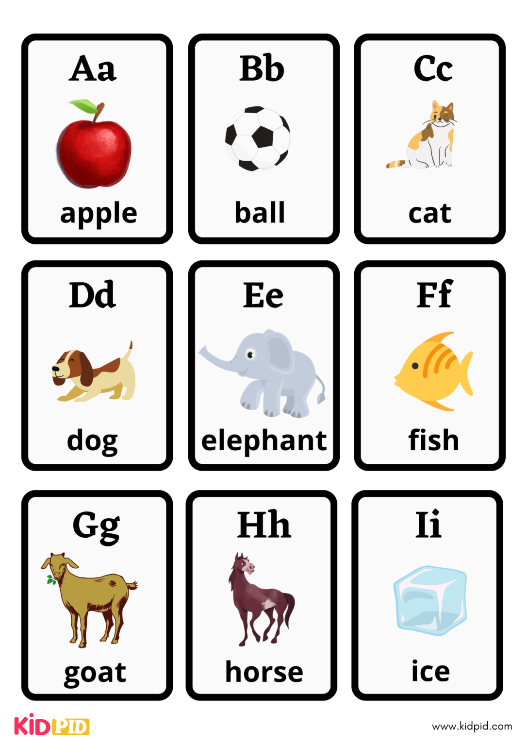 Alphabet Flashcards - Kidpid