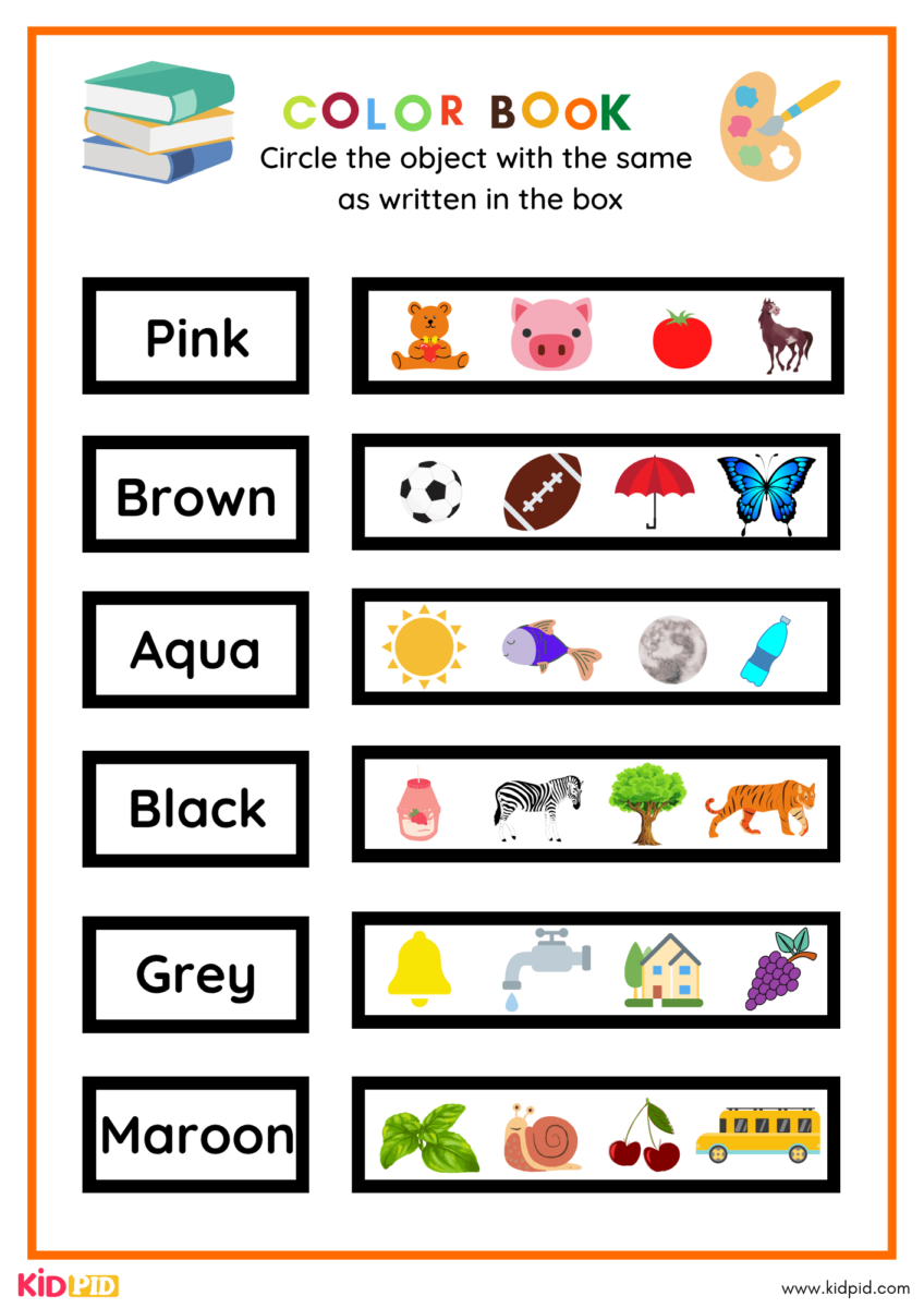 Color Activity Book to Understand Colors - Kidpid