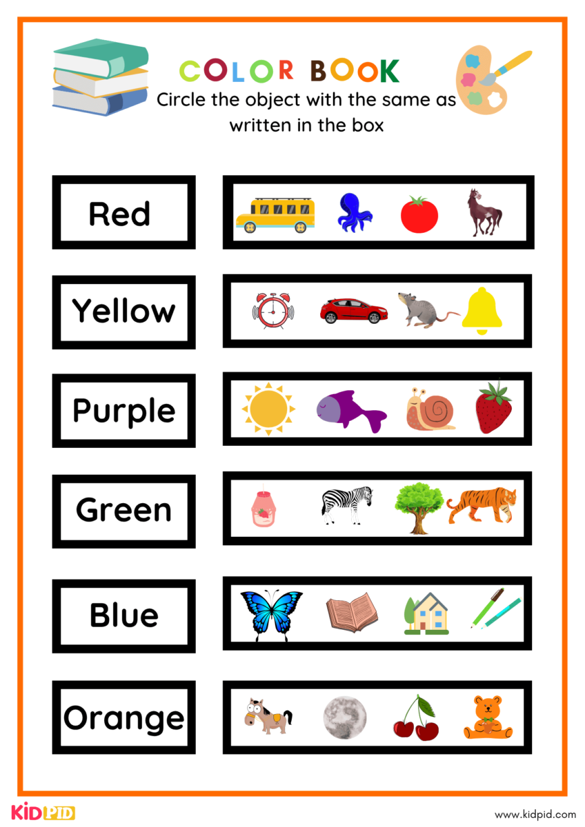 Color Activity Book to Understand Colors - Kidpid
