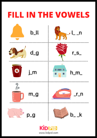 FILL in The Vowels Workbook - Kidpid