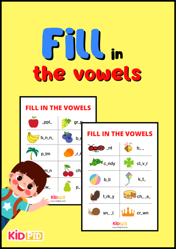 FILL in The Vowels Workbook - Kidpid