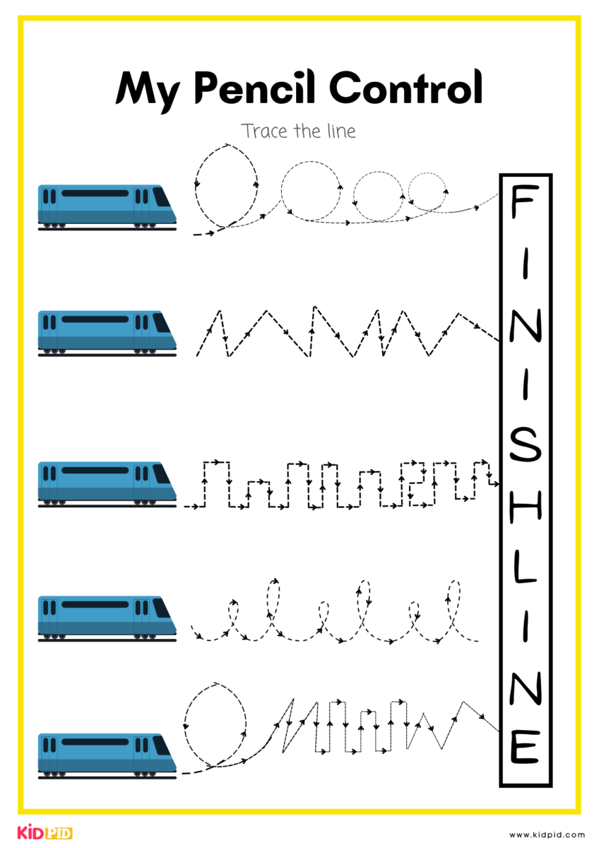 Tracing Book - Learn to Control Pencil - Kidpid